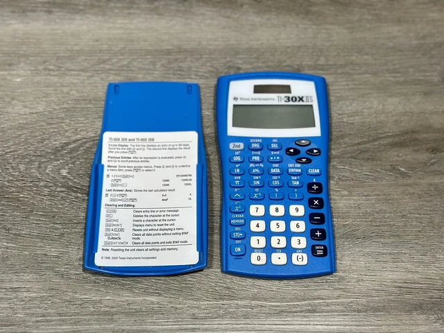 TEXAS INSTRUMENTS TI-30X IIS Scientific Engineering Sky Blue Solar ...