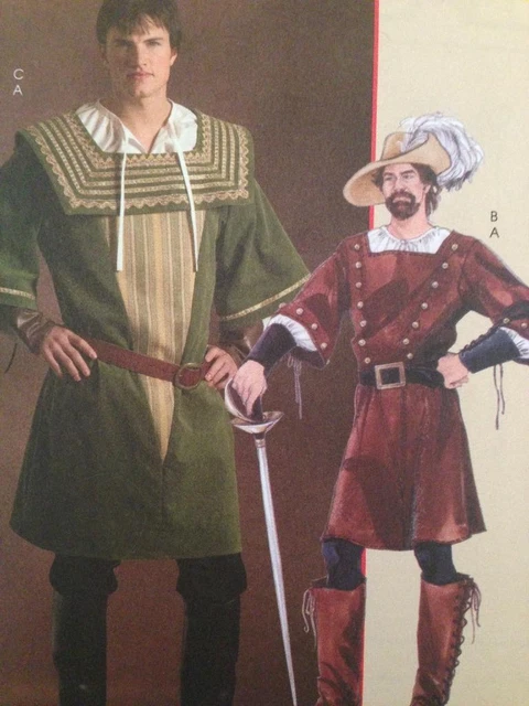 MCCALLS SEWING PATTERN 5413 Mens Renaissance Costume Size S-XL Uncut ...