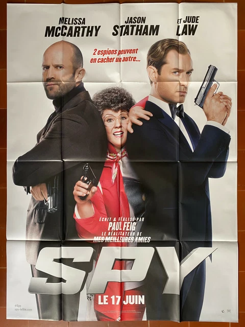 POSTER SPY PAUL Feig Melissa Mccarthy Jason Statham Pink Byrne ...