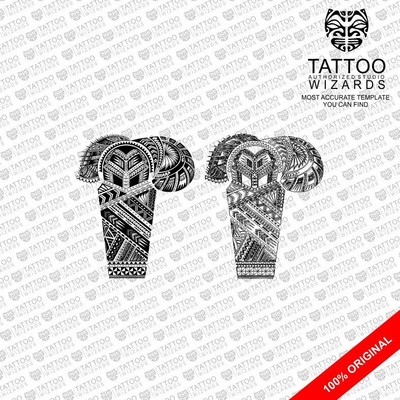 MAORI SAMOAN POLYNESIAN Archer WARRIOR TATTOO Stencil Template £158.75 ...