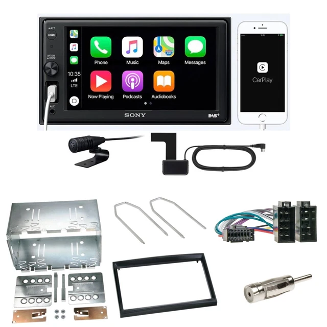 SONY XAV-AX1005DB DAB+ Bluetooth USB MP3 Kit installazione per Peugeot ...