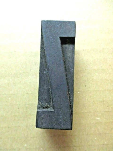 OAK WOOD CARVED Newspaper Block Letter Capital Z Newspaper Print 2-5/16 ...
