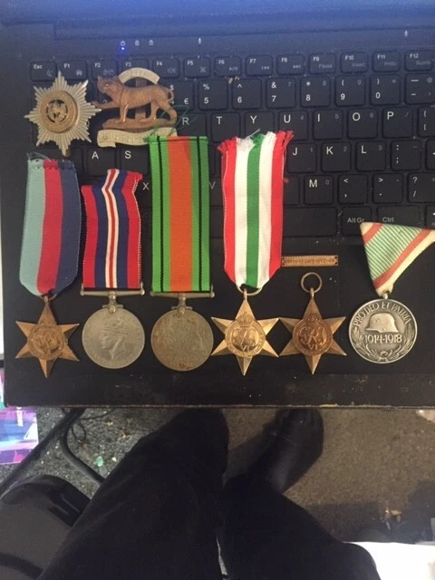 WW2 MEDALS CAP badges and North Africa 1942-43 Clasp And Austrian Gilt ...