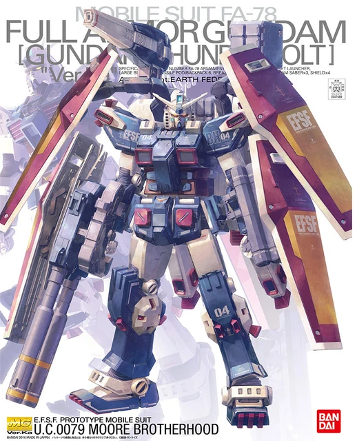 BANDAI GUNPLA MASTER Grade MG 1/100 Gundam Full Armor Thunderbolt Ver ...