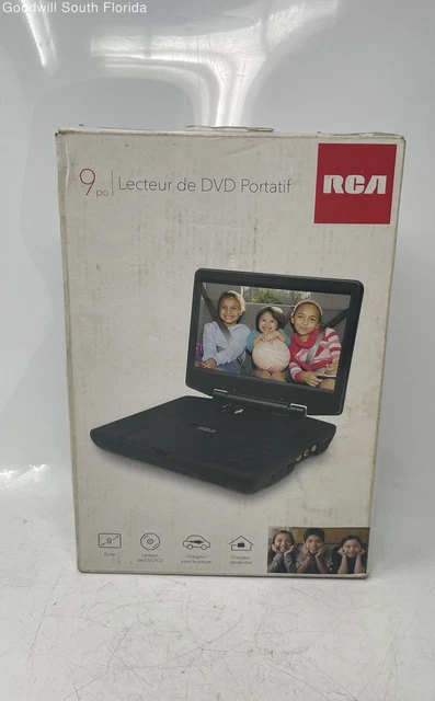 RCA BLACK 9 Inch LCD Screen Rechargeable Battery Portable DVD Player ...