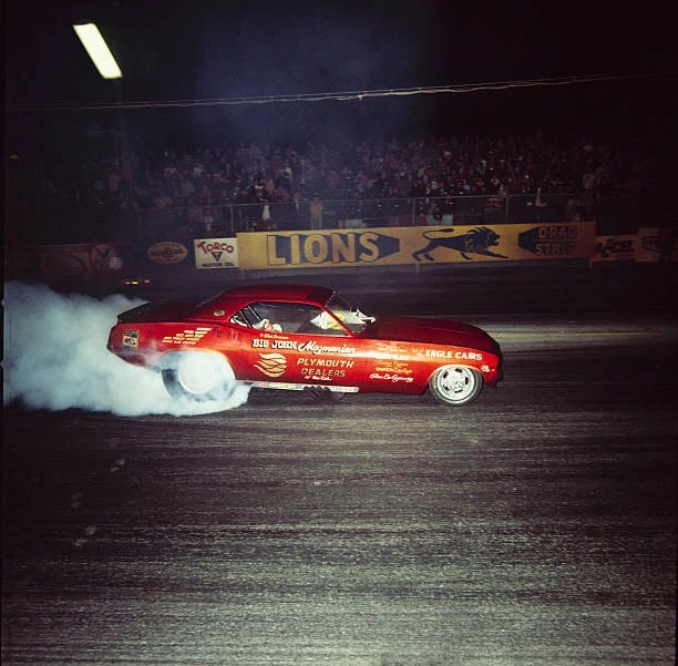 GRAND AMERICAN DRAG Race Big John Mazmanian 1971 Motor Racing Old Photo ...