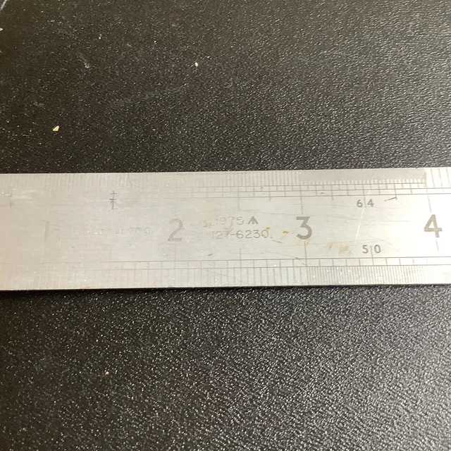VINTAGE & RABONE Chesterman No 64r " Stainless steel Ruler 1975 BROAD ...