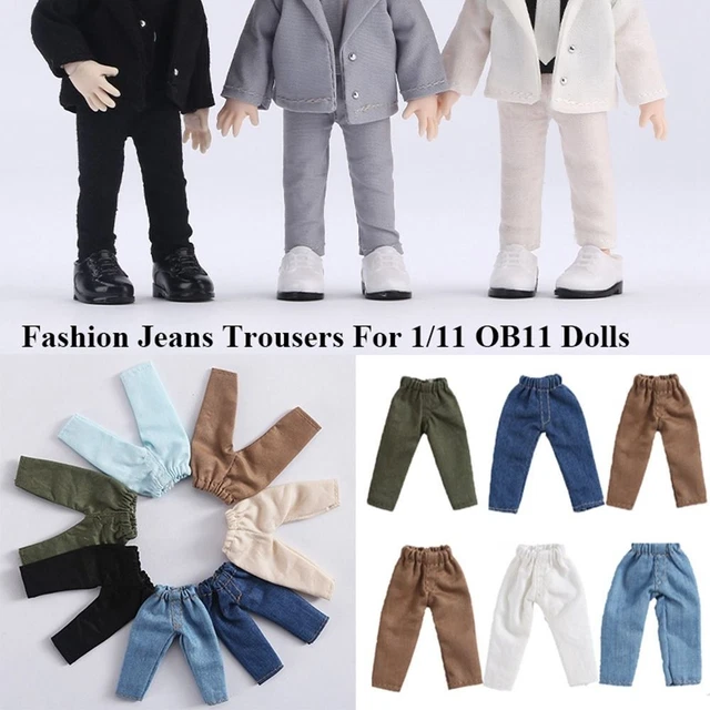 FASHION DOLL CLOTHES Denim Trousers for 1/11 OB11/Obitsu11Dolls/1/12Bjd Doll $15.22 - PicClick AU