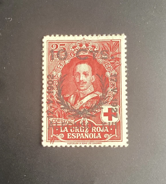 SPAIN 1927 MINT stamps sg 432 10 ctos on 25 ctos red, King Alfonso XIII ...
