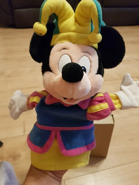 DISNEY DISNEYLAND PARIS Mickey Mouse Jester Hand Puppet VGC Vintage £5. ...