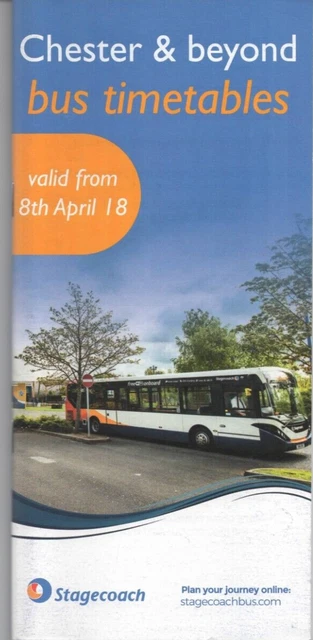 STAGECOACH BUS TIMETABLES - Chester & Beyond - April 2018 EUR 5,64 - PicClick IT