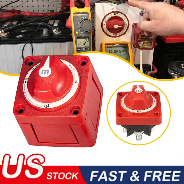 300A DUAL BATTERY Selector Switch 4 Position 1-2-Both-Off for Marine ...