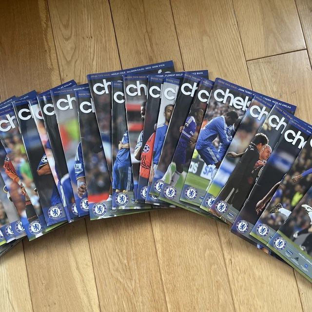 CHELSEA FC COMPLETE 2008/2009 Home Premiership PROGRAMME COLLECTION £24 ...