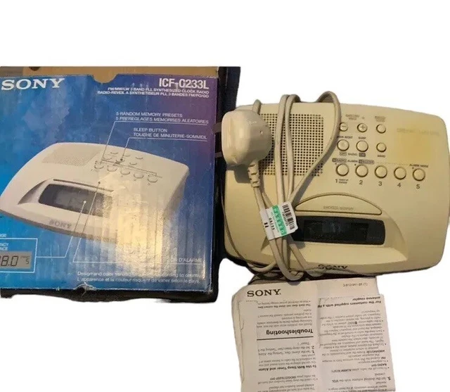 SVEGLIA VINTAGE SONY Con Scatola E IstruzioniVintage ICF 0223L ...