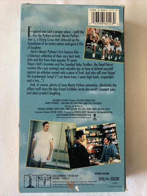 Monty Pythons And Now For Something Completely Different Vhs Comedy
