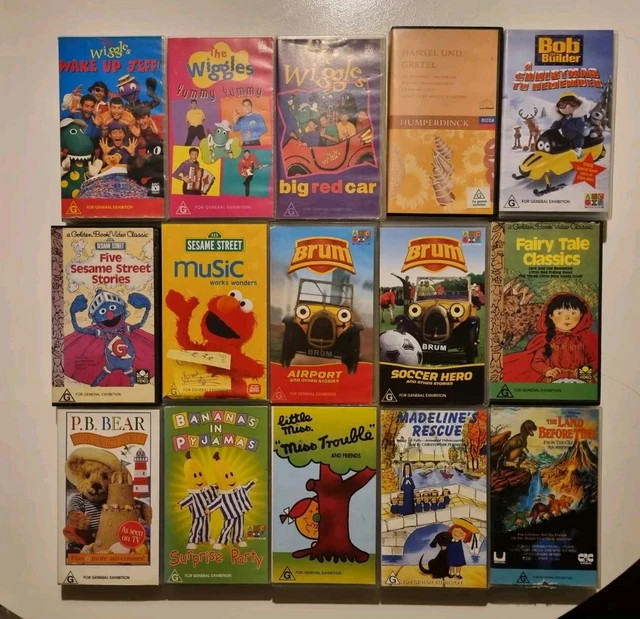 ABC KIDS VHS Videotapes Wiggles Brum Bob The Builder Bananas In Pyjamas ...
