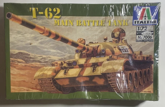 ITALERI #7006 T-62 Main Battle Tank 1/72 Scale Model Kit, New-Factory ...