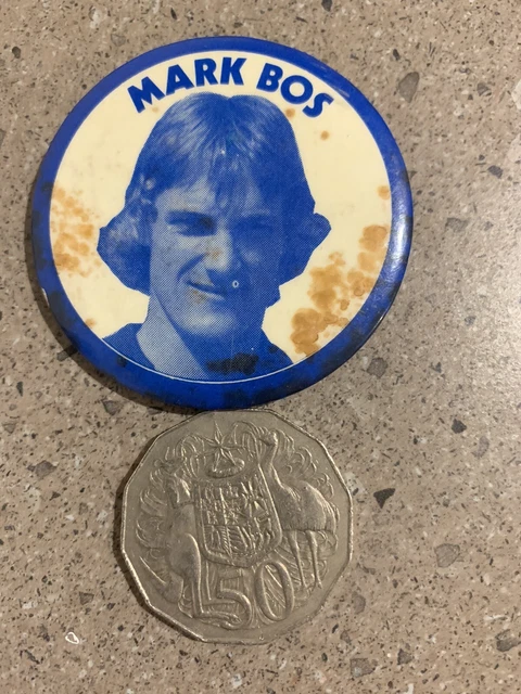 VFL AFL VINTAGE Mark Bos Geelong Cats Badge $10.00 - PicClick AU