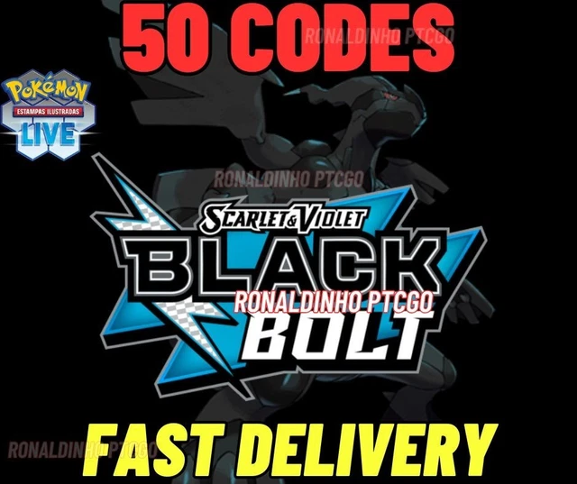 50X BLACK Bolt Codes Booster Pokémon TCG LIVE - PTCGL - SENT FAST $11. ...