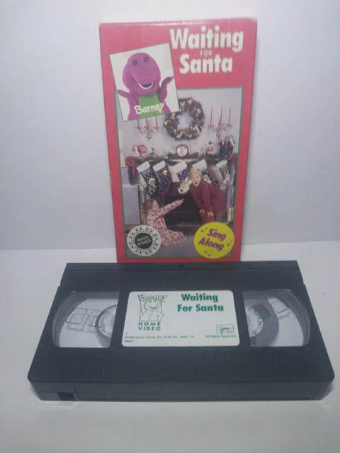 BARNEY: WAITING FOR Santa VHS 1990 Black Tape Pre-owned £20.38 ...