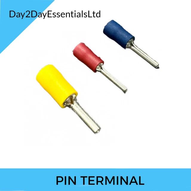 PIN TERMINAL ELECTRICAL Insulated Splice Crimp Connector Wiring Red ...