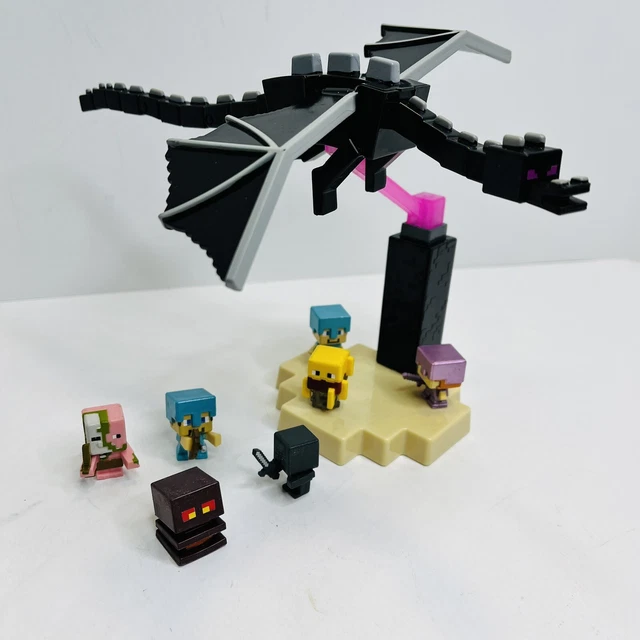 MINECRAFT ENDER DRAGON Set with 7 Action Figures 9" Dragon Mojang 2015 ...