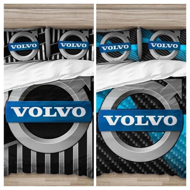 VOLVO AUTO LOGO Quilt Duvet Cover Set Queen Bedroom Decor Bedding ...