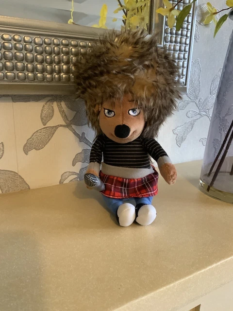 TY ASH SING beanie teddy girl porcupine microphone Plush 8" toy £11.99 ...