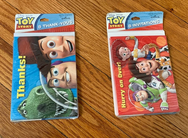 DISNEY PIXAR TOY Story Party Invitations, Thank You Cards 8 Count ...