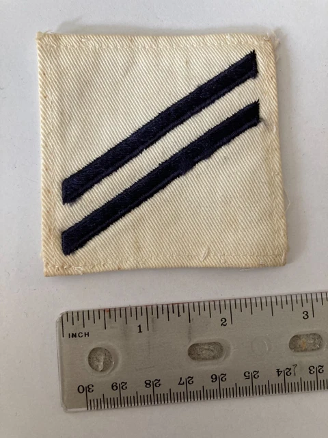 AUTHENTIC WWII US Navy USN Hash Marks Patch Blue on White £4.59 ...