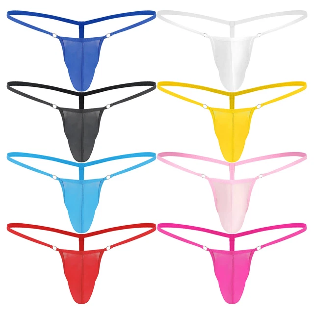 MENS SEE THROUGH Sheer Mesh Bulge Pouch G-string Low Rise Micro Underwear Thong £6.68 - PicClick UK