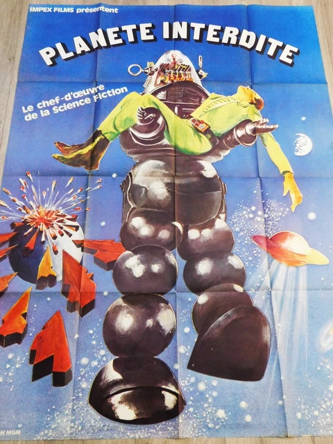 PLANETE INTERDITE AFFICHE Poster 120x160cm 47"63 Ressortie 1970 Robby ...