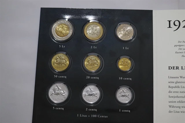 🧭 🇱🇹 LITHUANIA Unc Mint Set 1991 To 2002 In Folder B79 $61.36 - PicClick CA