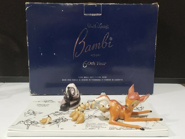 WALT DISNEY'S 1942 60th Year BAMBI Model Sheet Figural Scene in ...
