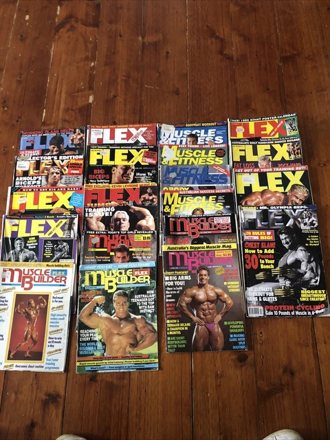 VINTAGE BODYBUILDING MAGAZINES Muscle Builder Muscle Fitness Flex X 20 ...