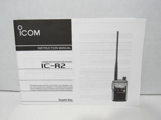 ICOM IC-R2 INSTRUCTION MANUAL BOOKLET OEM Original $19.95 - PicClick