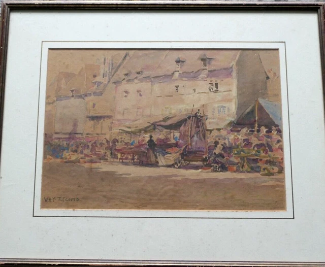 W.H.Y TITCOMB (1859-1930) Aquarell. Markttag Hennebont. Exb. RA 1929 ...