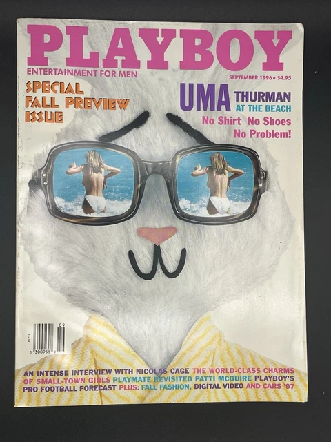 VINTAGE PLAYBOY MAGAZINE September 1996 Uma Thurman Nude, Fall Preview ...