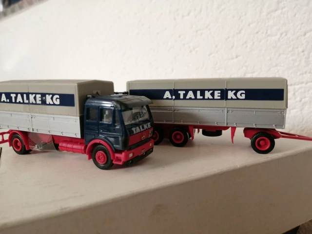HERPA ALTER MB Planenhängerzug " TALKE " blau/grau # 1:87 ( 12 ) EUR 14 ...
