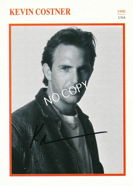 100% AUTOGRAPHE ORIGINAL Autographe Carte Dédicacé Kevin Costner E1.51 ...