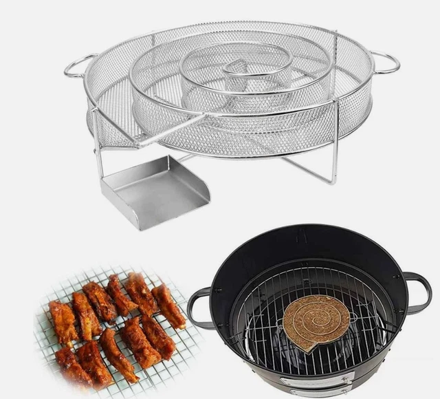 COLD SMOKE GENERATOR Economy Fire Smoking BBQ Smoke Spiral Stainless ...