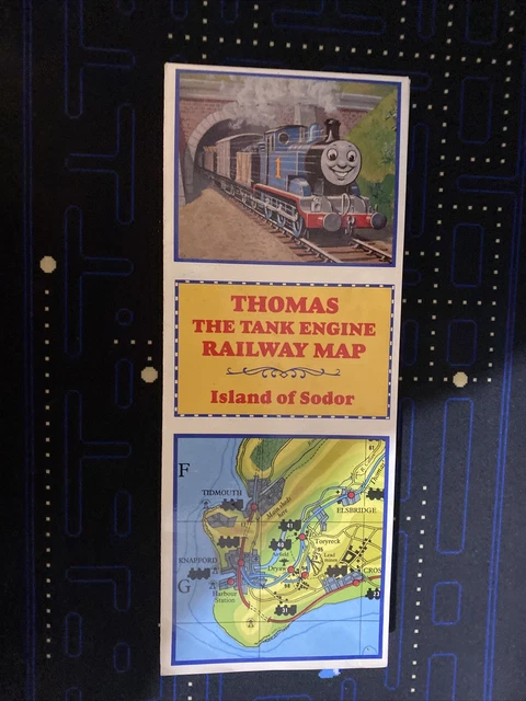REV W AWDRY Railway Map - Island Of Sodor - Thomas The Tank Engine 1992 ...