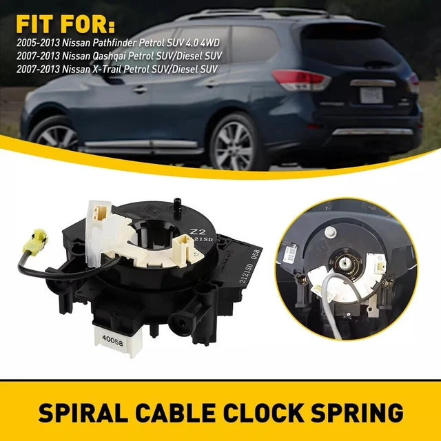 NEW CLOCK SPRING Squib Spiral Cable For Nissan Note Navara Qashqai ...