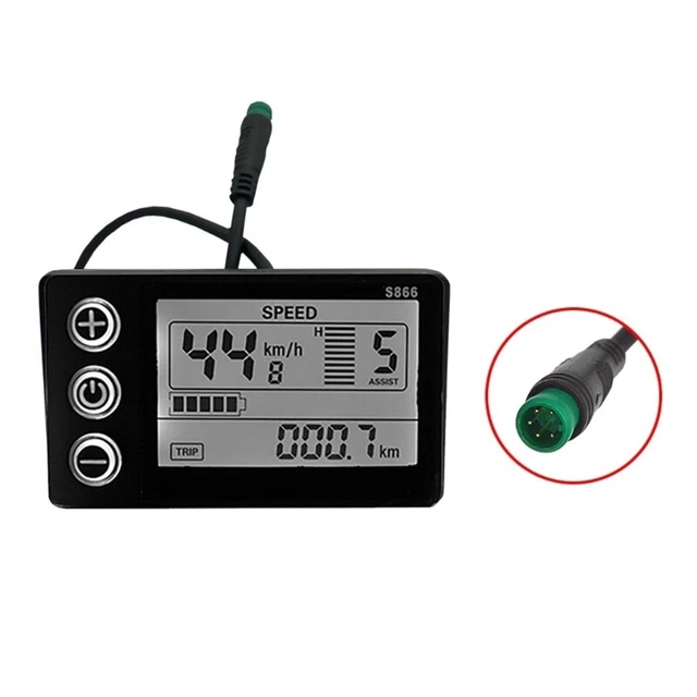 ELECTRIC BIKE 24V 36V 48V S866 LCD Display Controller panel Waterproof ...
