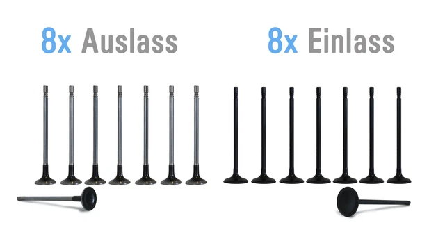 8X EINLASSVENTILE 8X Auslassventile Opel Astra 1,4 Turbo B14XFL ...