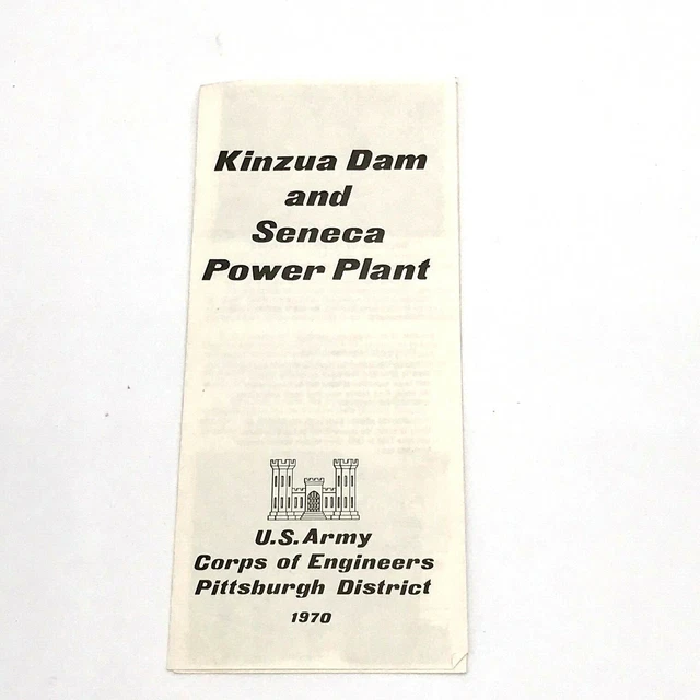 VINTAGE KINZUA DAM and Seneca Power Plant PA Brochure 1970'S £7.57 ...