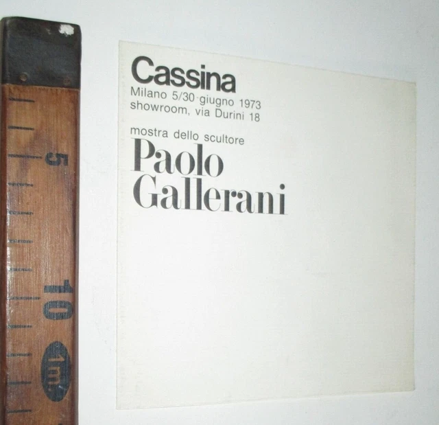 PAOLO GALLERANI MOSTRA DELLO SCULTORE CASSINA MILANO 1973 SCULTURA ...