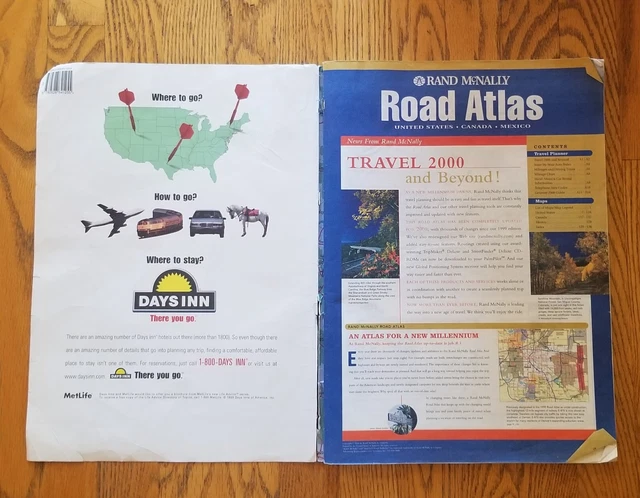 RAND MCNALLY ROAD Atlas US Canada & Mexico 2000 Millenium Edition Over ...