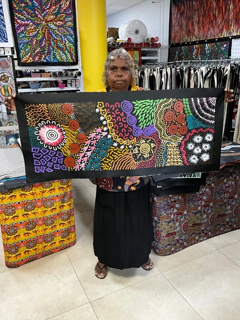 SHARON BUTCHER ABORIGINAL Artist Painting WOMEN BUSH 7 SISTER DREAMING ...