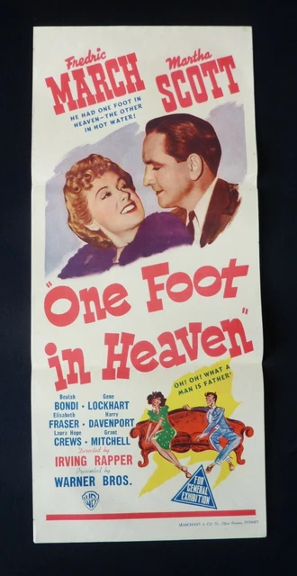 ORIGINAL AUSTRALIAN DAYBILL MOVIE poster: ONE FOOT IN HEAVEN $65.00 ...